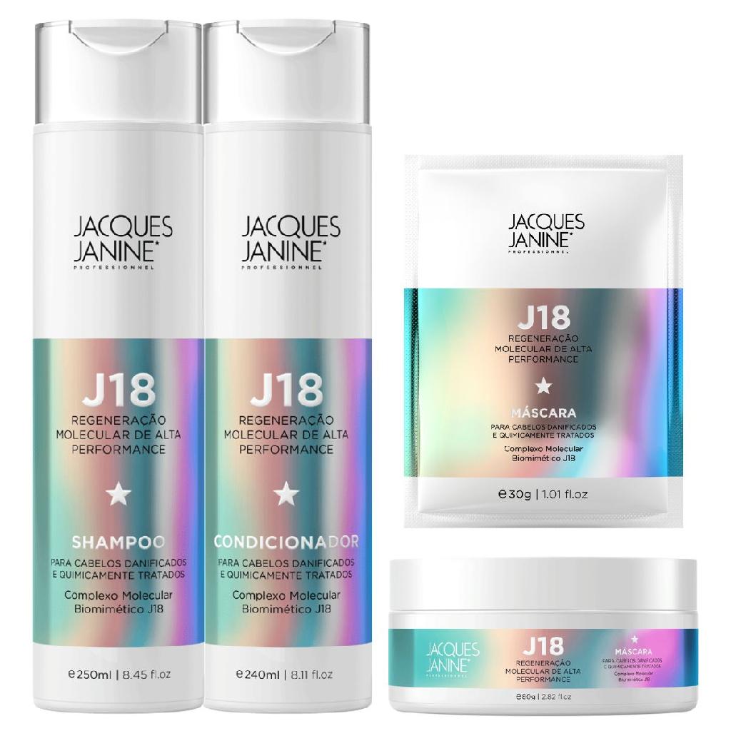 Kit Tratamento J18 + Sachê 30g 4 Itens | Jacques Janine